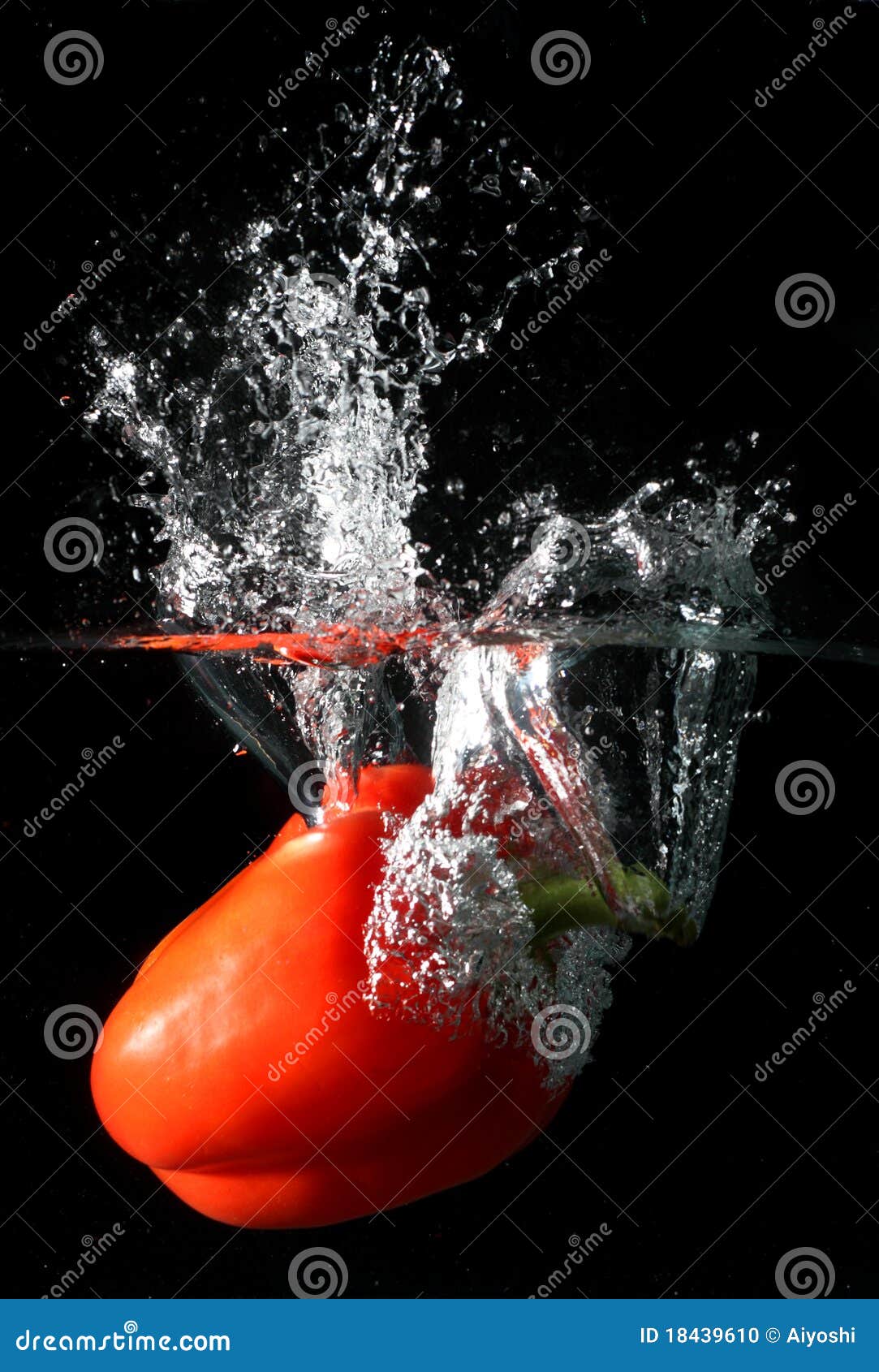Red pepper splash stock photo. Image of isolated, ingredient - 18439610