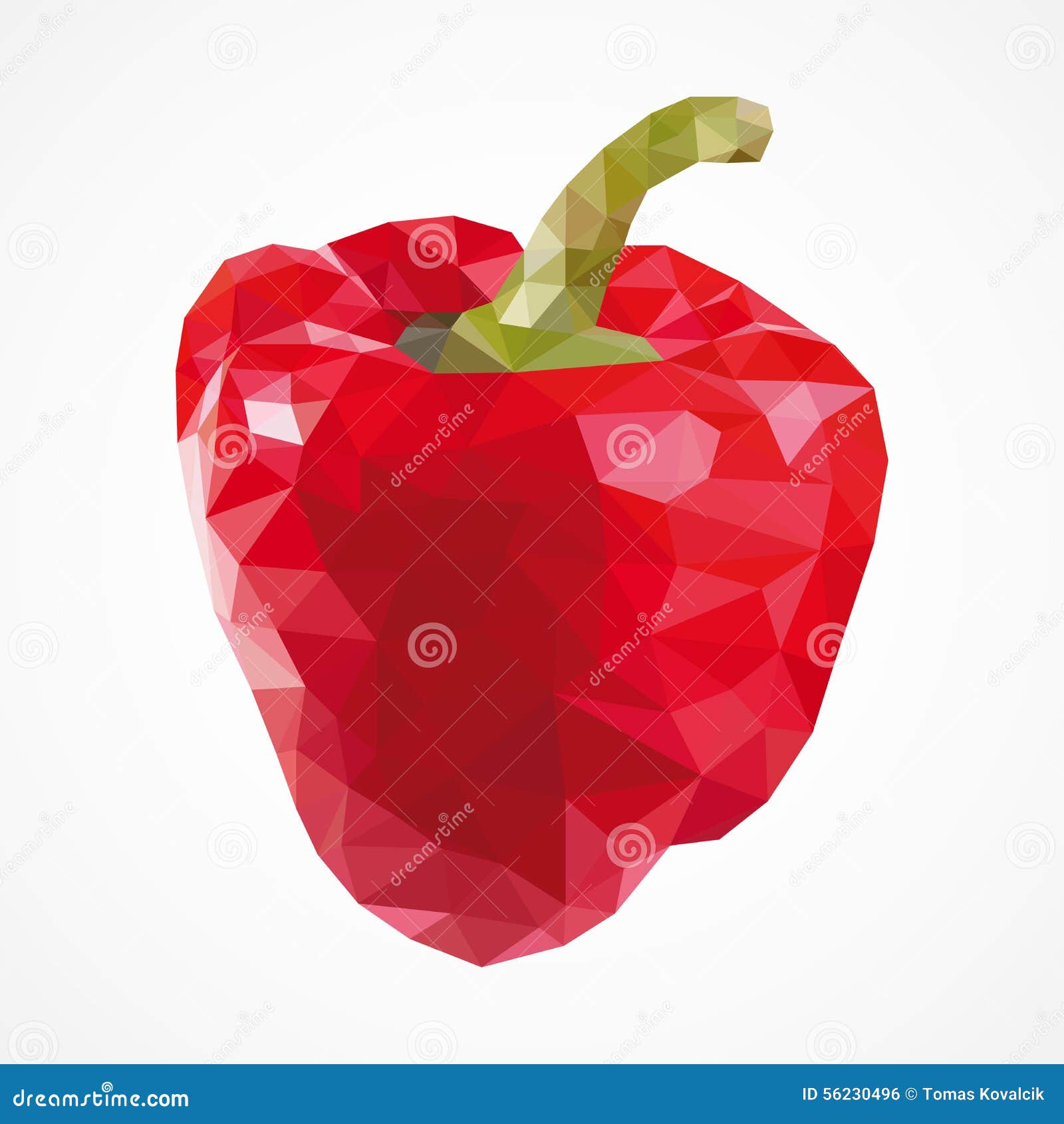Red Pepper, Triangles, Vector Stock Vector - Illustration of healthy ...