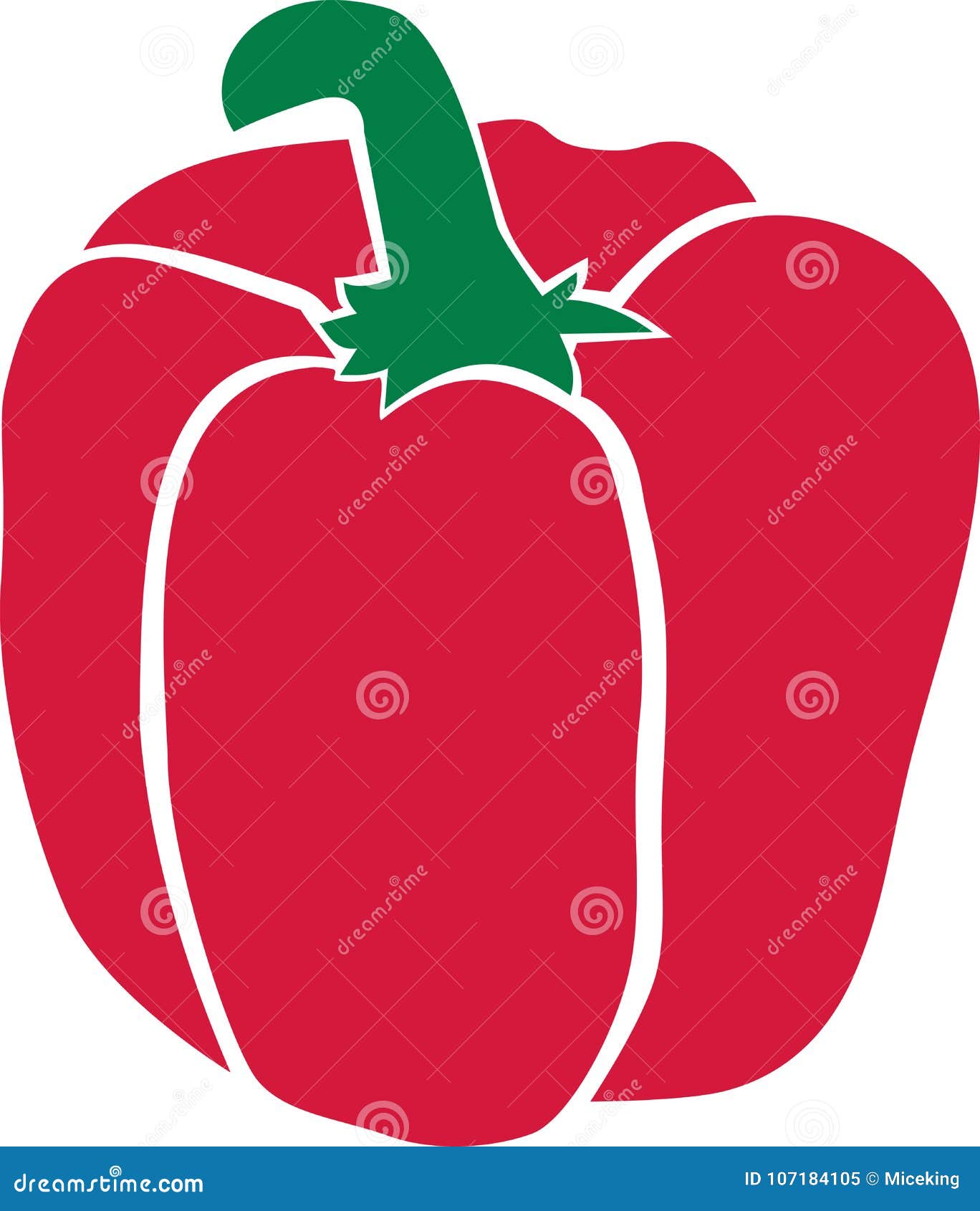 Red pepper vector stock vector. Illustration of symbol - 107184105
