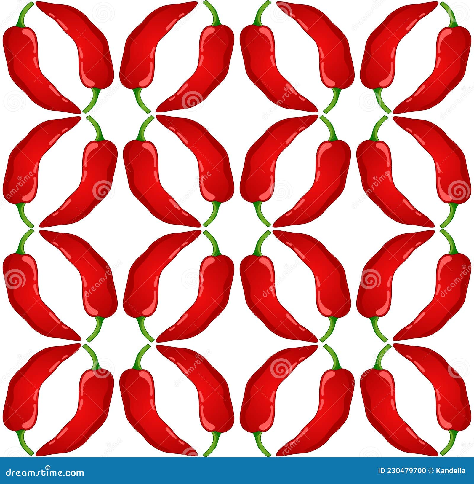 Pepper Vector Seamless Pattern. Stock Vector - Illustration of dish ...