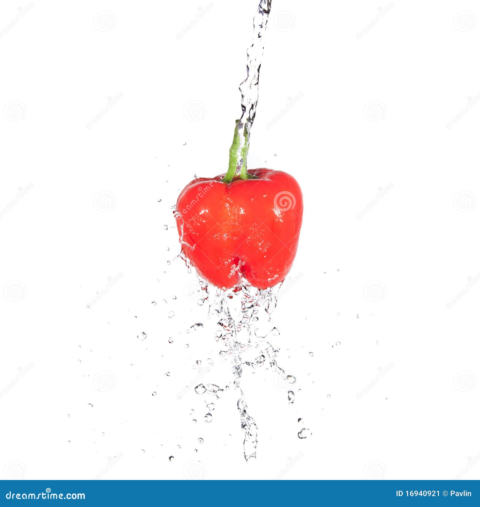 Red pepper water splash stock image. Image of studio - 16940921