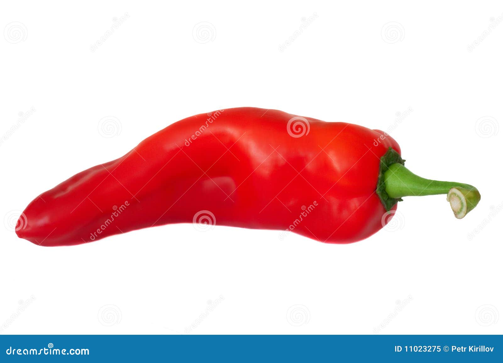 Red Pepper on White Background Stock Image - Image of pepper ...
