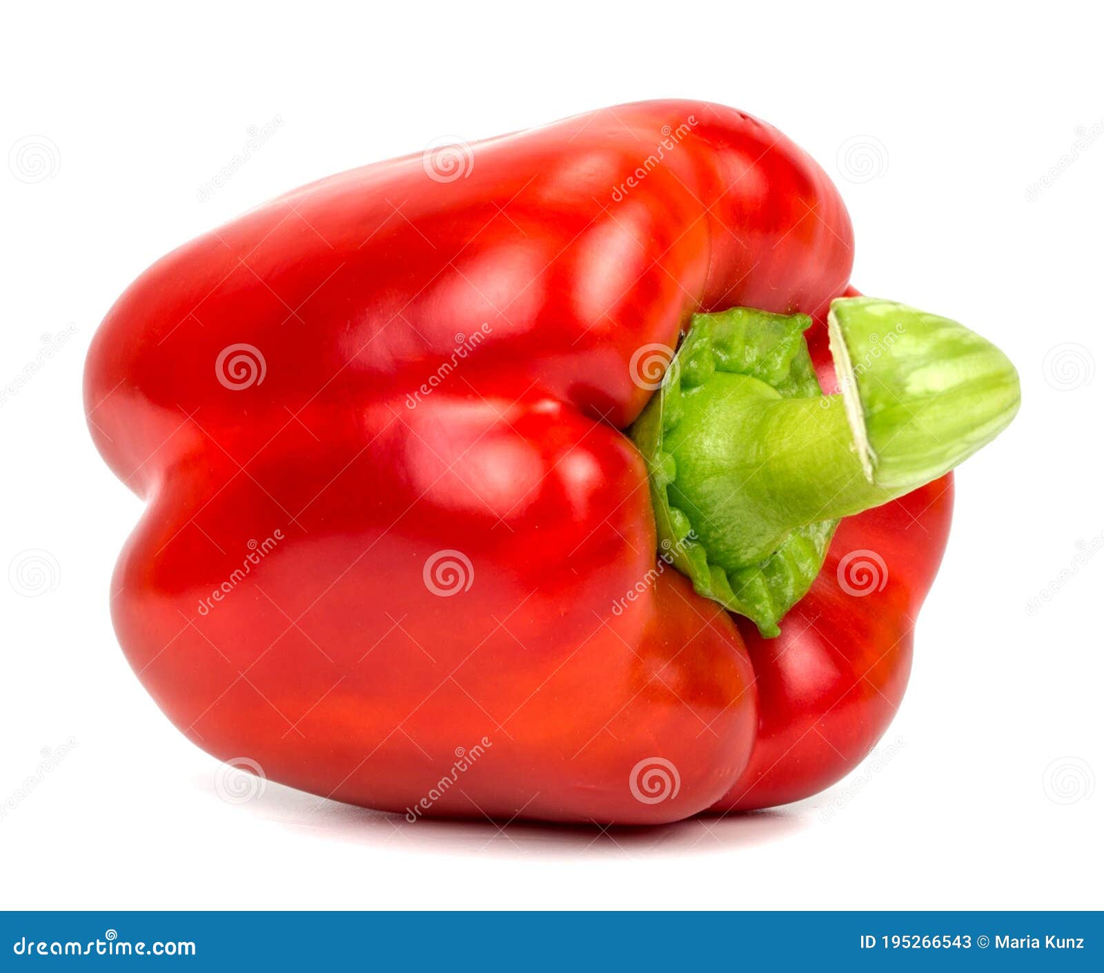 Red Pepper on White Background Stock Image - Image of fiery, spice ...