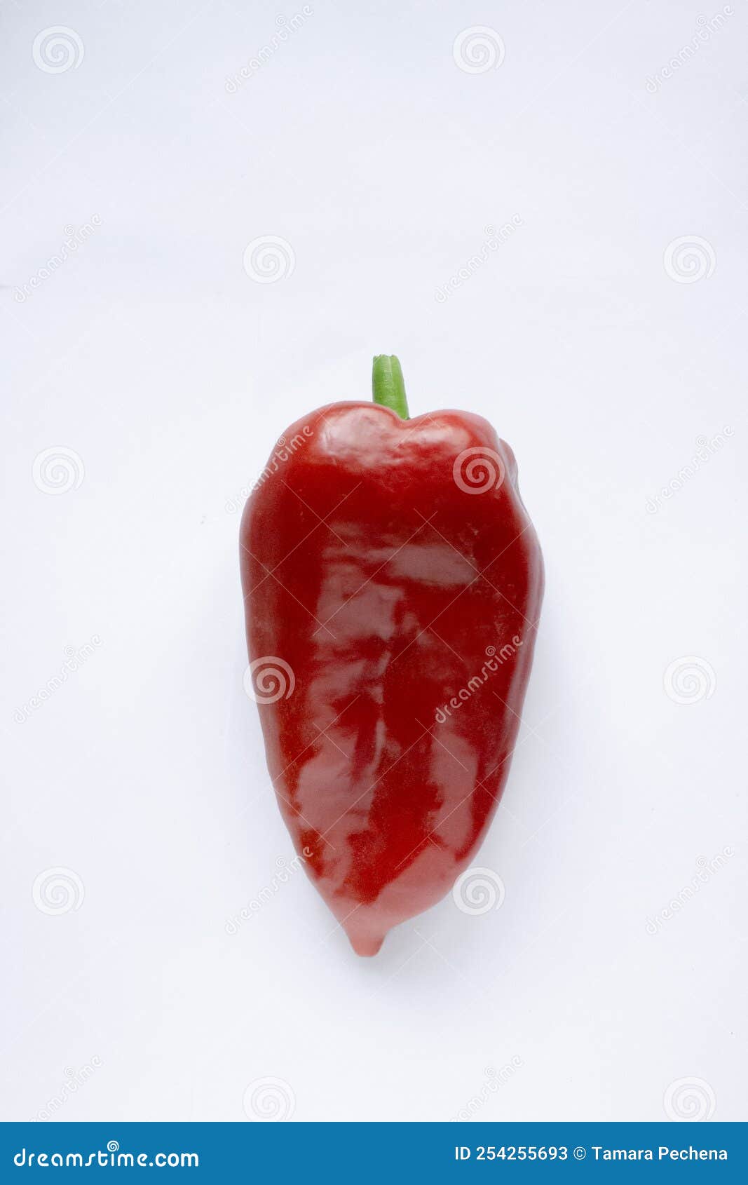 Red Pepper on a White Background Stock Image - Image of seasoning ...
