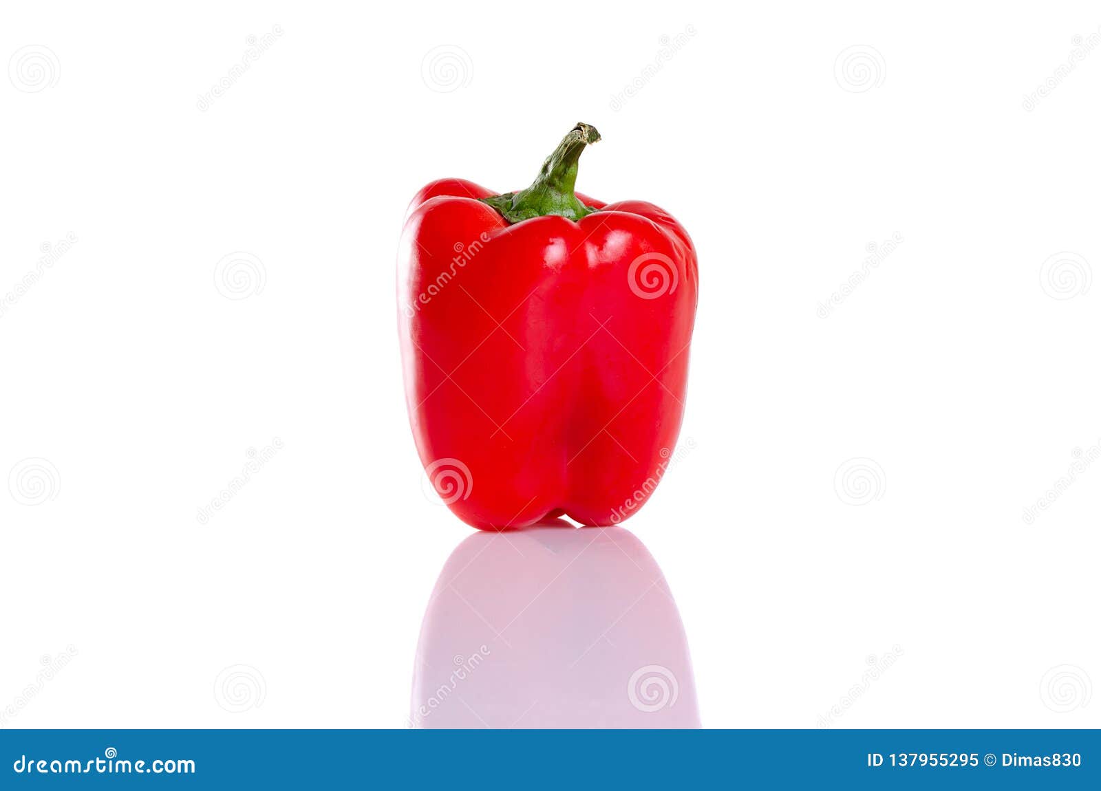 Red Pepper on White Background Stock Image - Image of ripe, organic ...