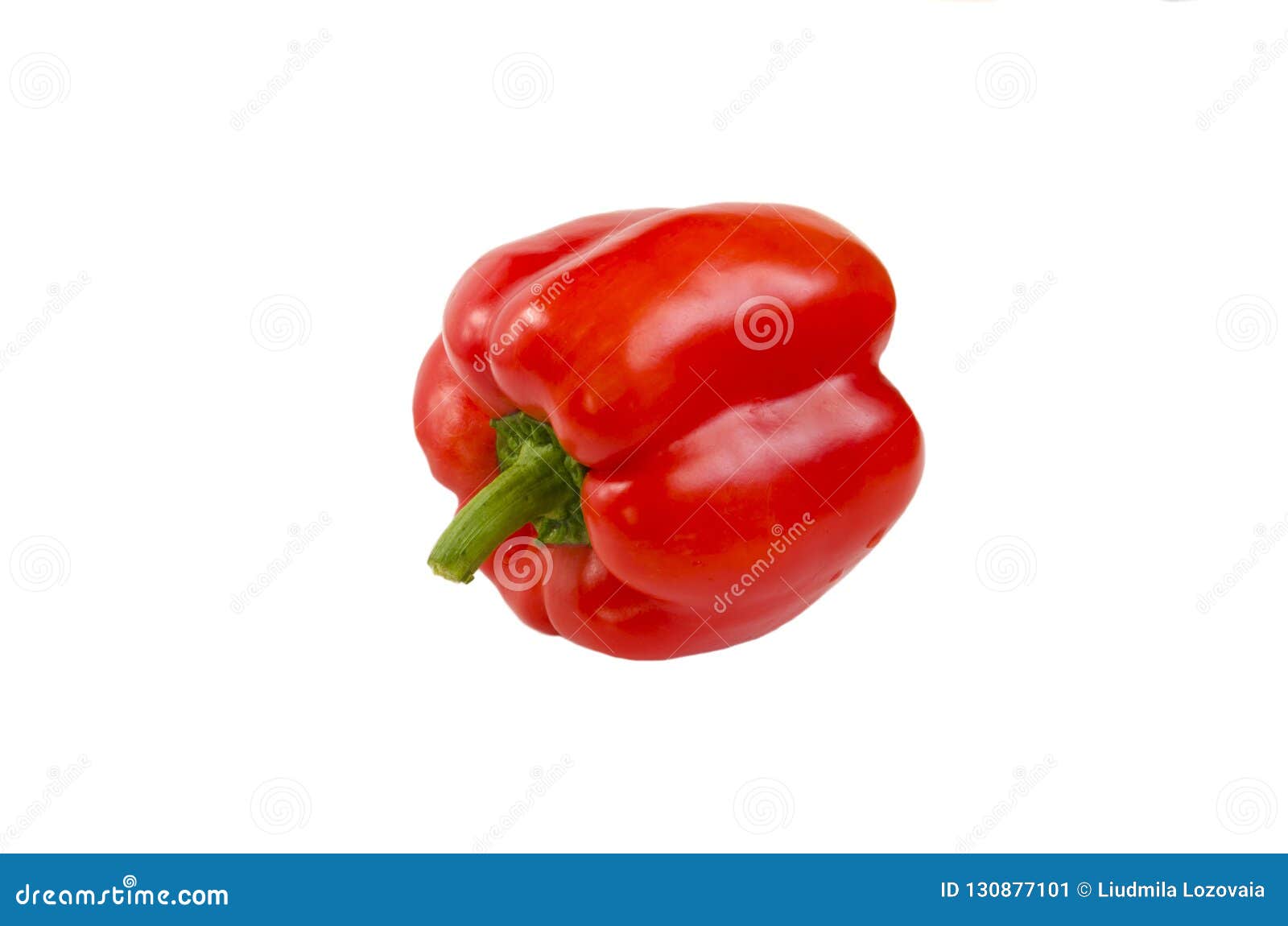 Red Pepper on White Background Side View Stock Image - Image of healthy ...