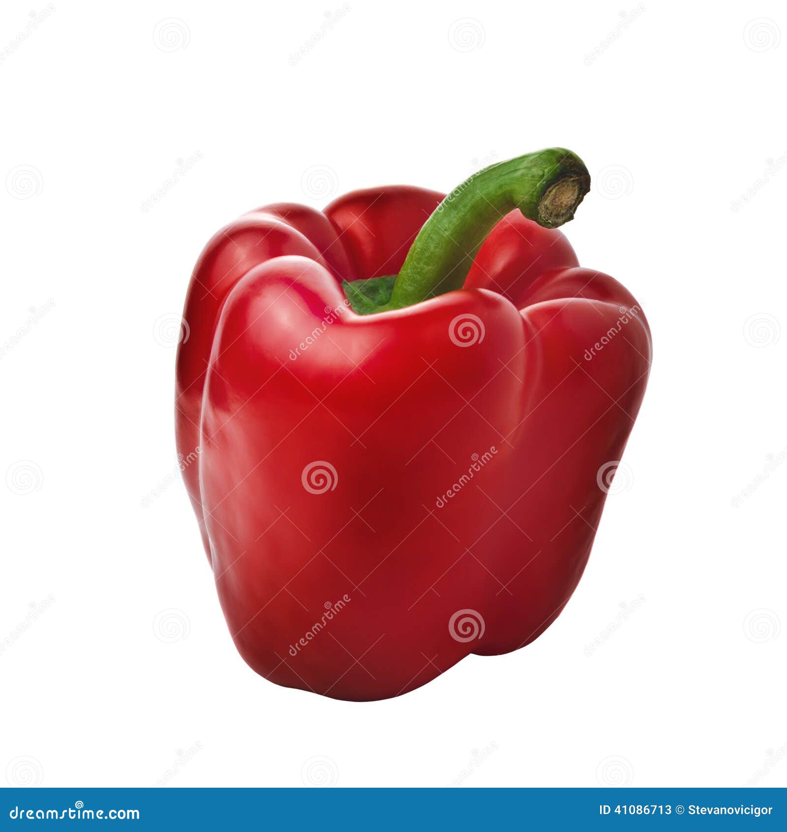 Red Pepper on White Background Stock Image - Image of white, background ...