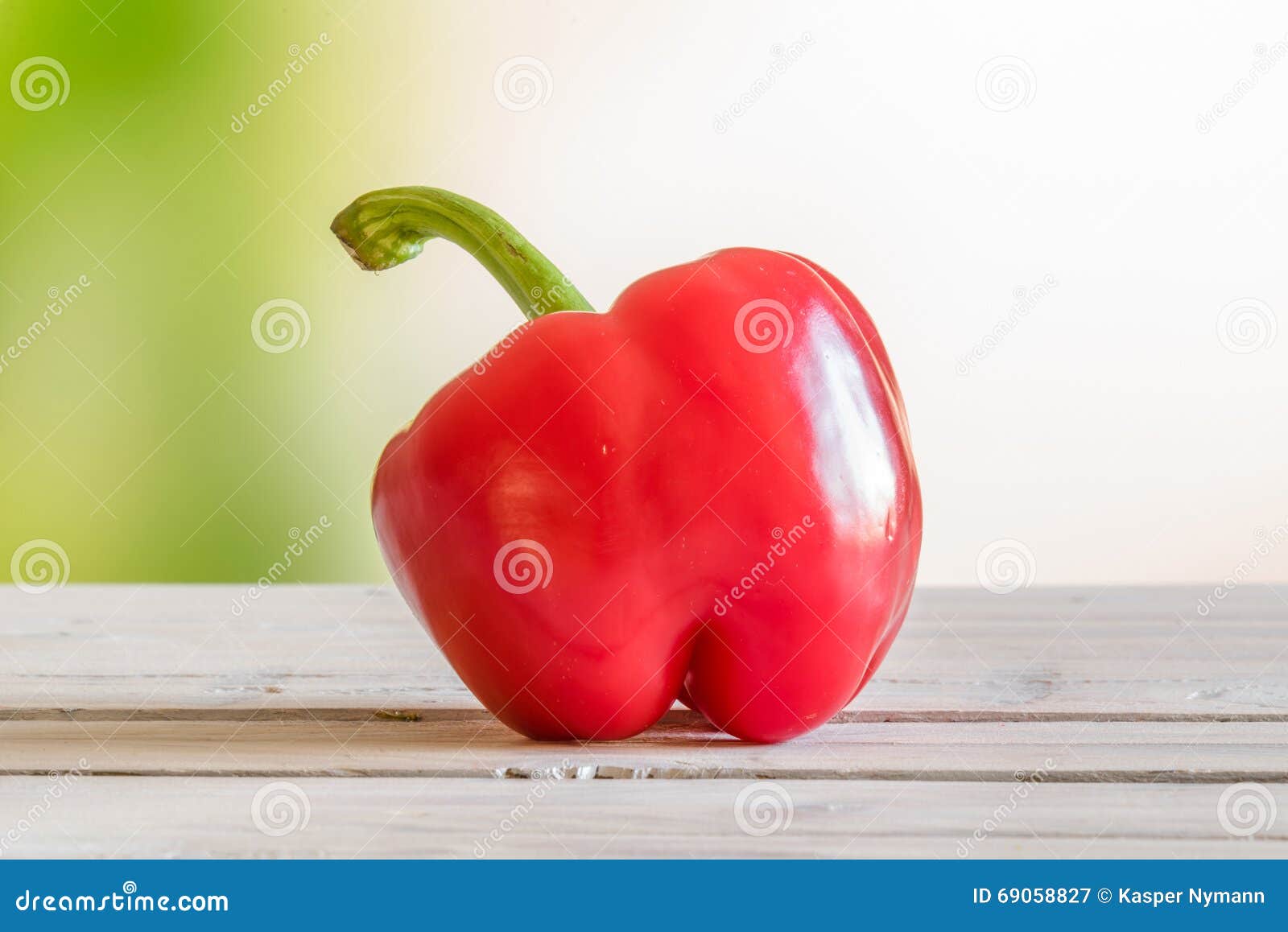 Red Pepper on a Wooden Table Stock Image - Image of cooking, bell: 69058827