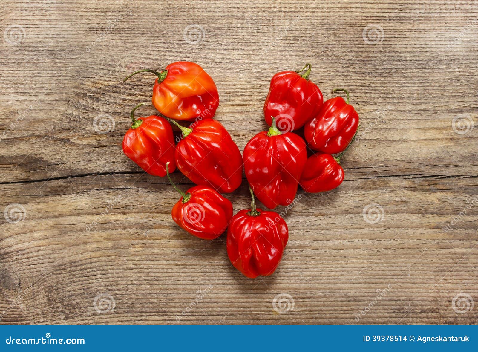Red peppers in heart shape stock photo. Image of country - 39378514