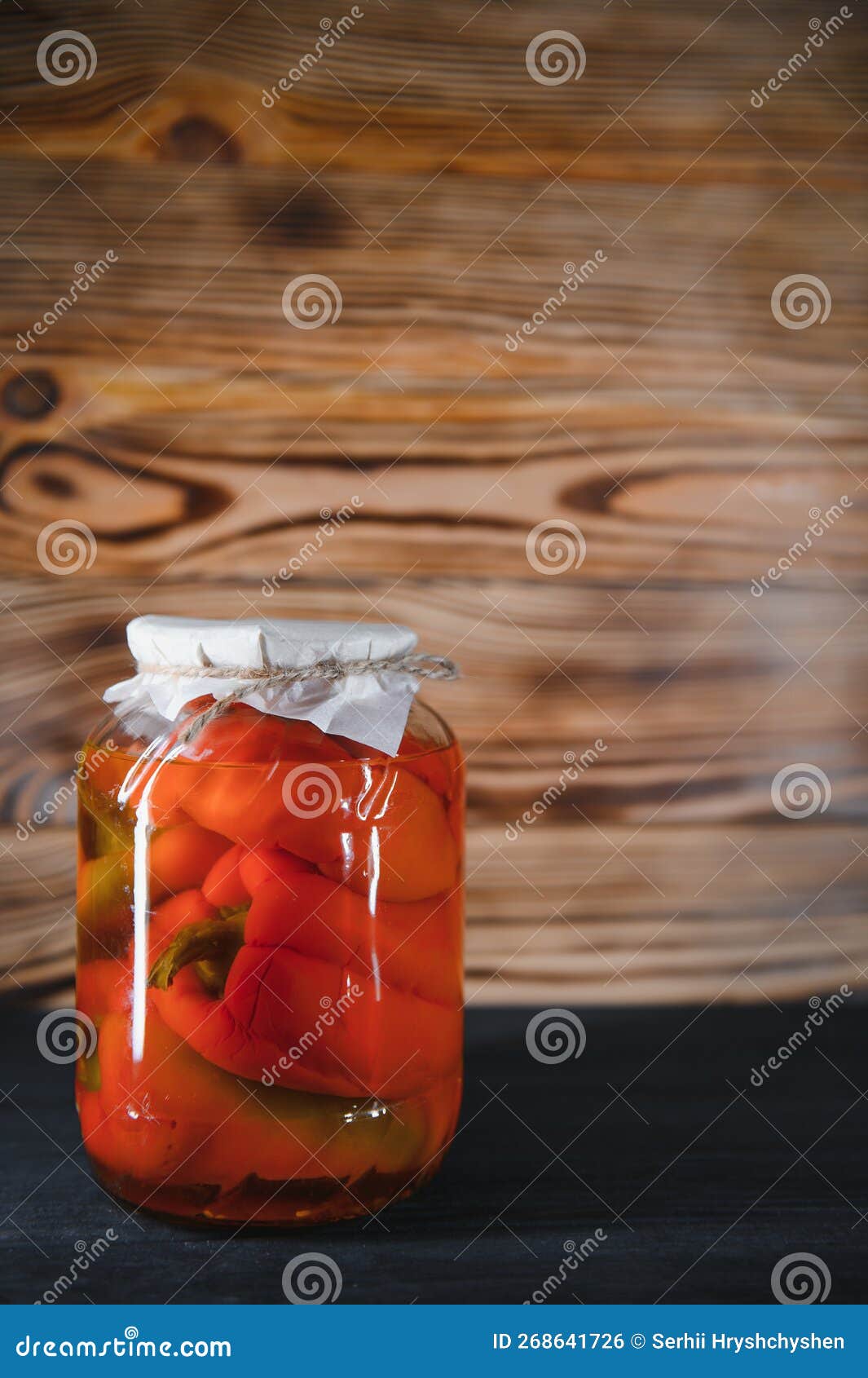 Red Peppers Pickled in Glass Jars Stock Photo - Image of pickled ...