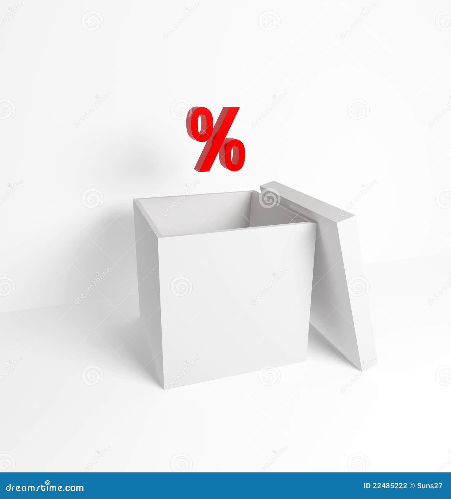 Red percent in the box stock illustration. Illustration of steps - 22485222