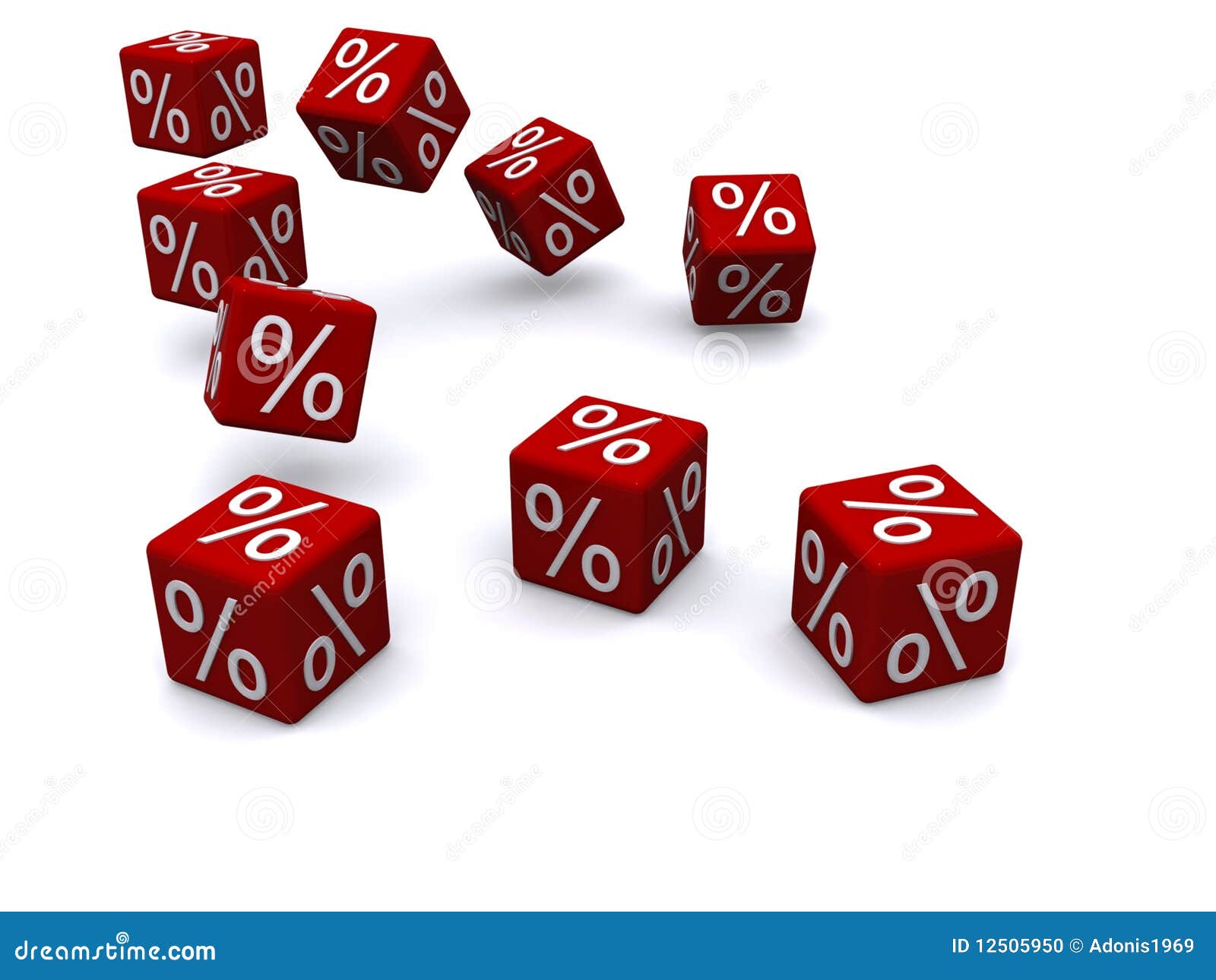 Red percent dice stock illustration. Illustration of cube - 12505950
