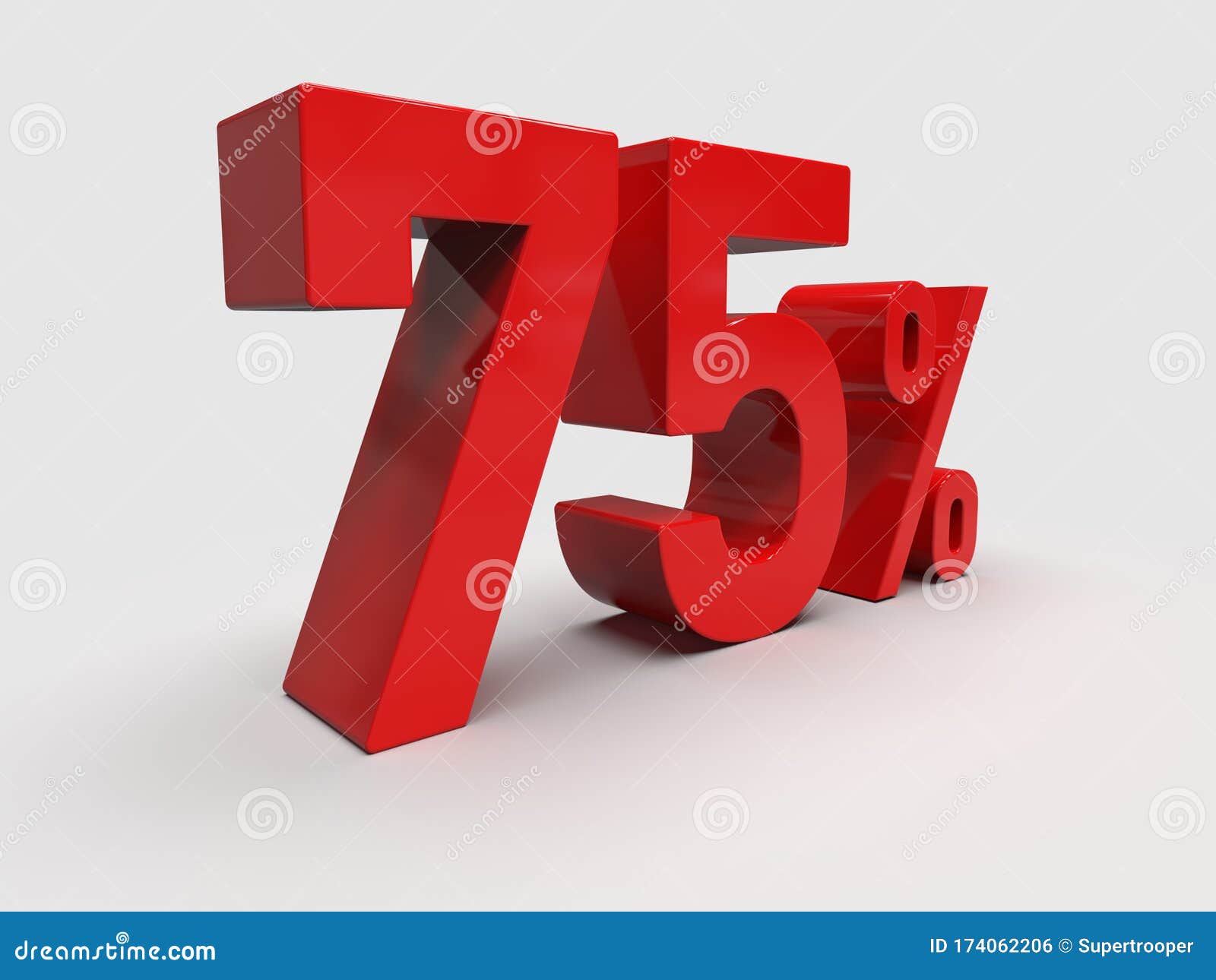 Red 75 Percent Discount 3d Sign on Light Background Stock Illustration ...