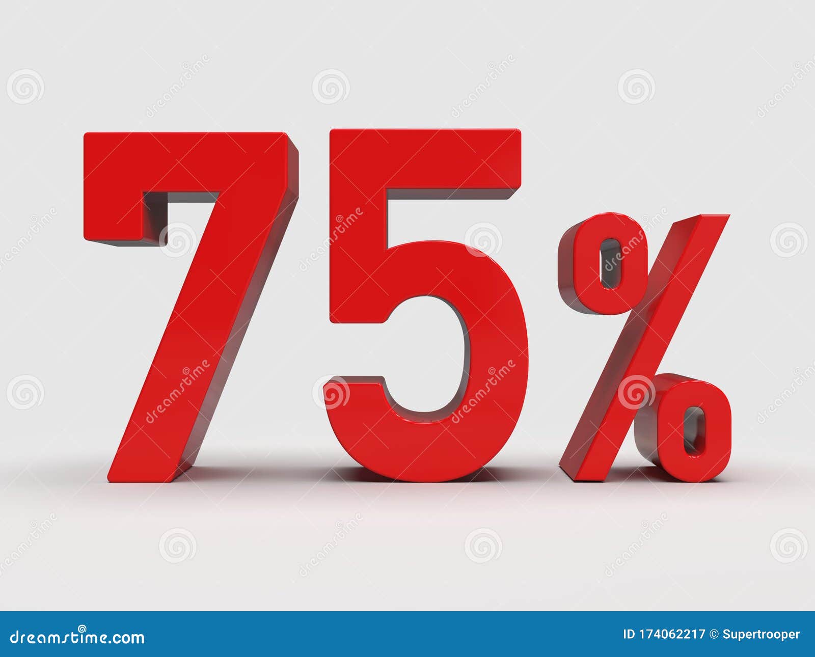 Red 75 Percent Discount 3d Sign on Light Background Stock Illustration ...