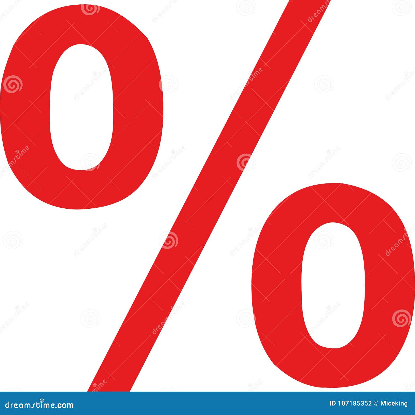 Red percent icon stock vector. Illustration of pictogram - 107185352