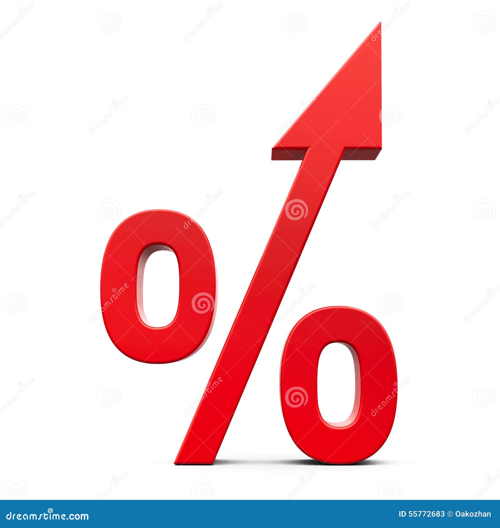 Red percent increase stock illustration. Illustration of earn - 55772683
