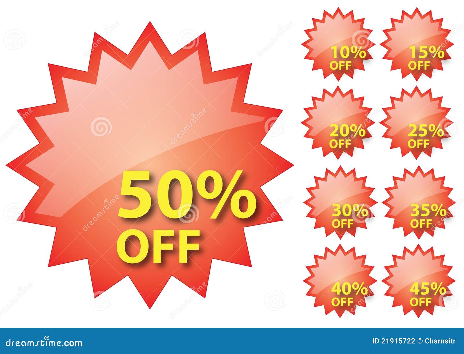 Red percent sale tag stock vector. Illustration of promotion - 21915722