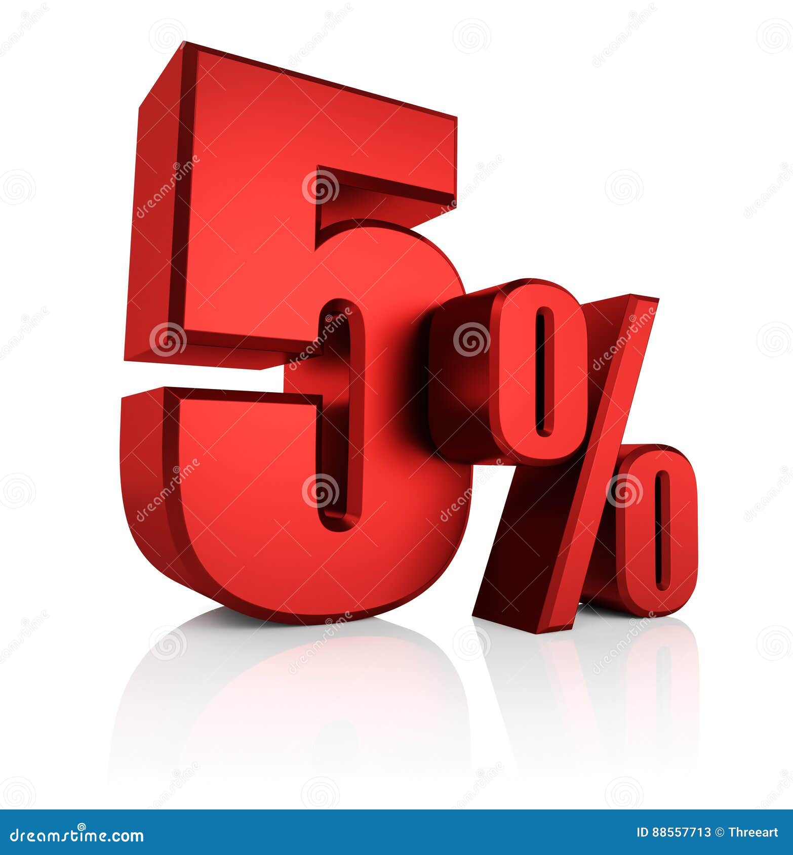 Red 5 Percent stock illustration. Illustration of discount - 88557713