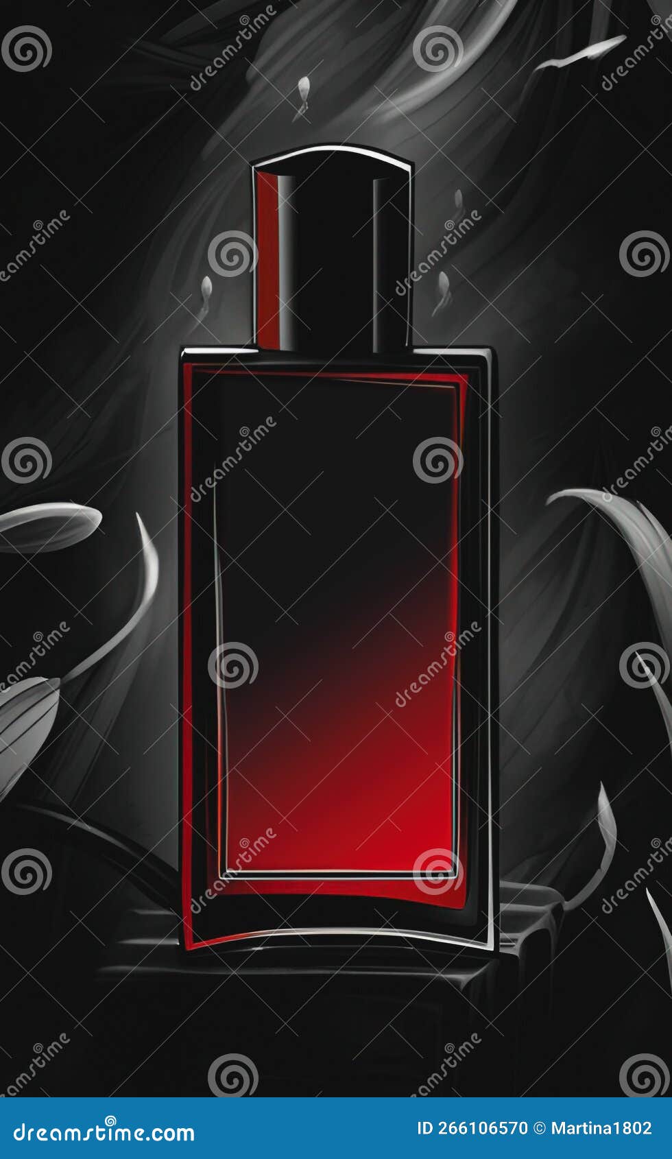 Perfume on Black Background Stock Illustration - Illustration of scent ...
