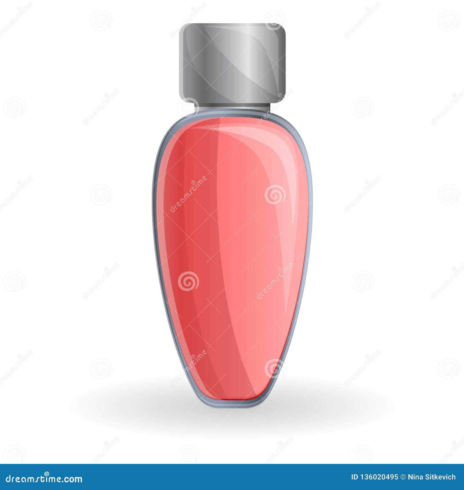 Red Perfume Bottle Icon, Cartoon Style Stock Vector - Illustration of ...