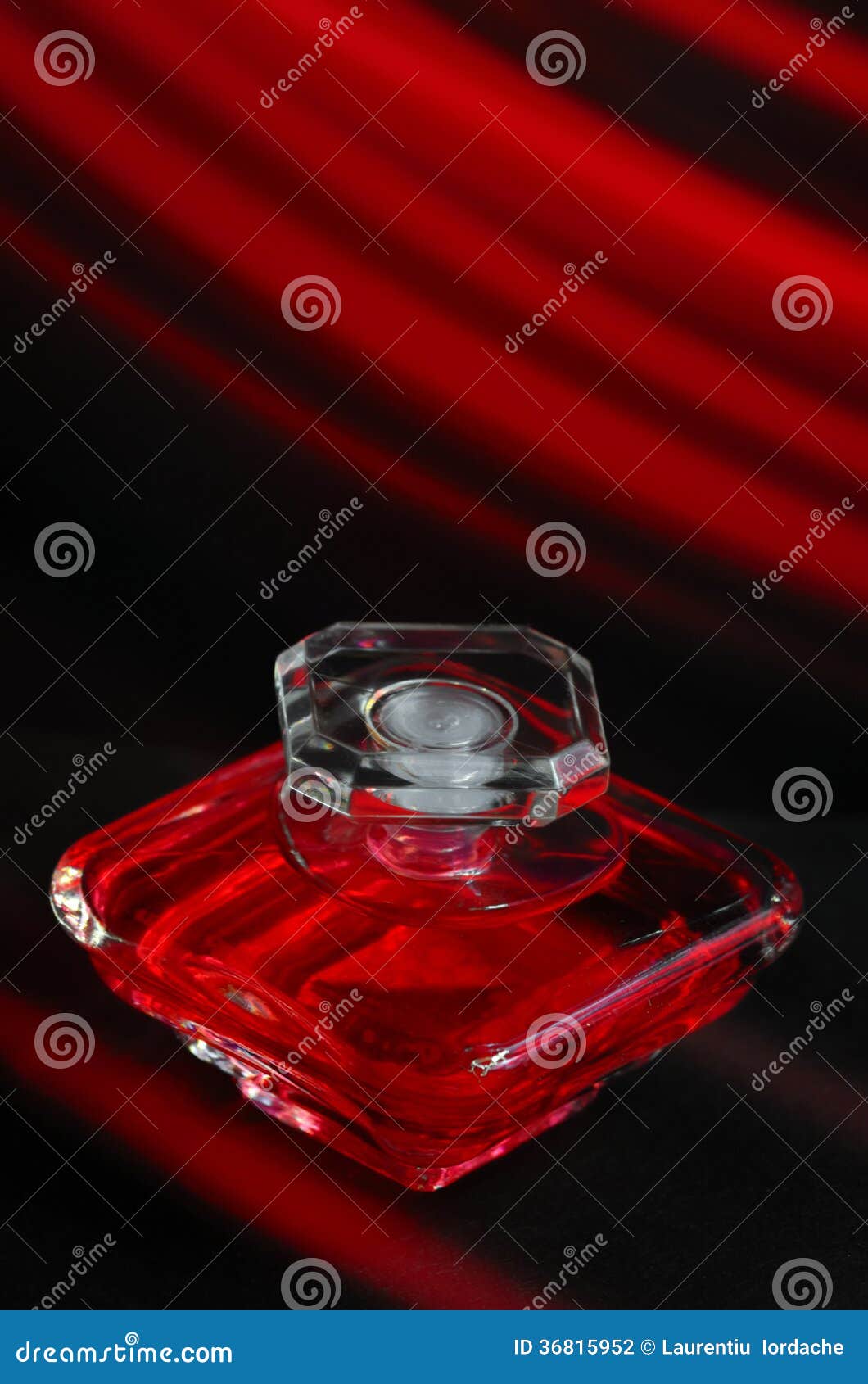 Red perfume bottle stock photo. Image of fashion, cologne - 36815952