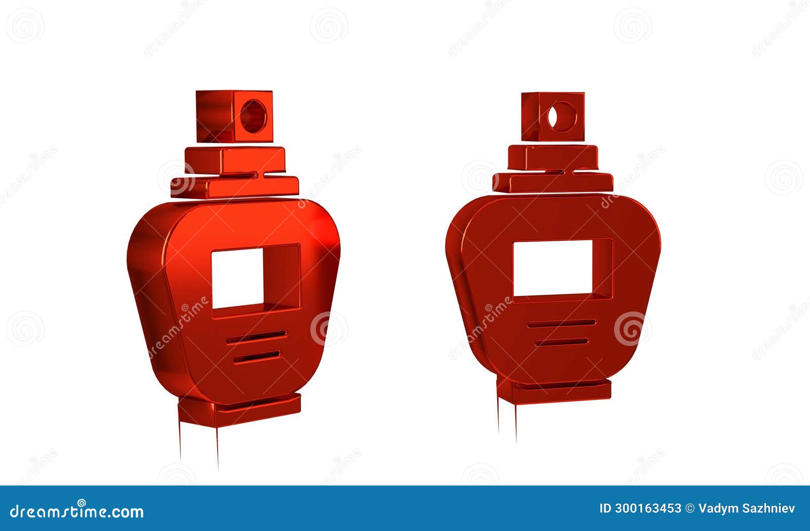 Red Perfume Icon Isolated on Transparent Background. Stock Illustration ...