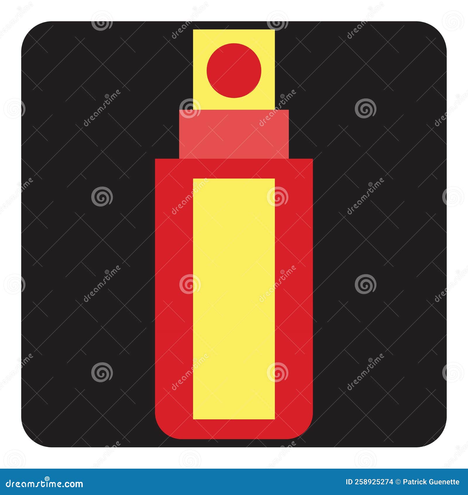 Red perfume, icon stock vector. Illustration of green - 258925274