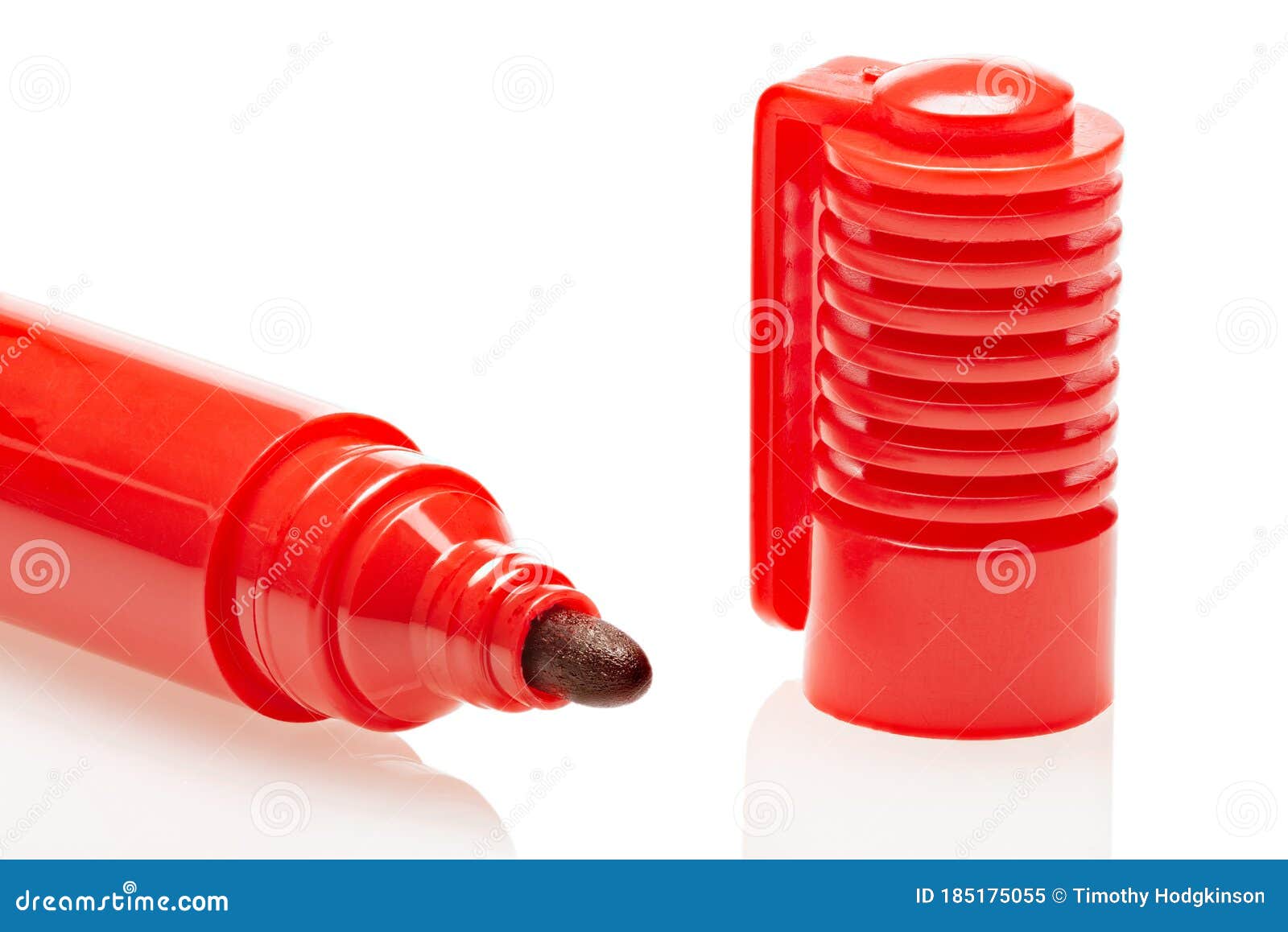 Red Permanent Marker stock image. Image of highlight - 185175055