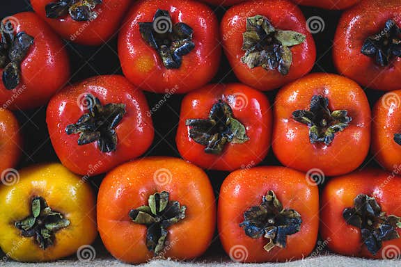 Red Persimmons stock photo. Image of cuttingboard, nature - 83291638