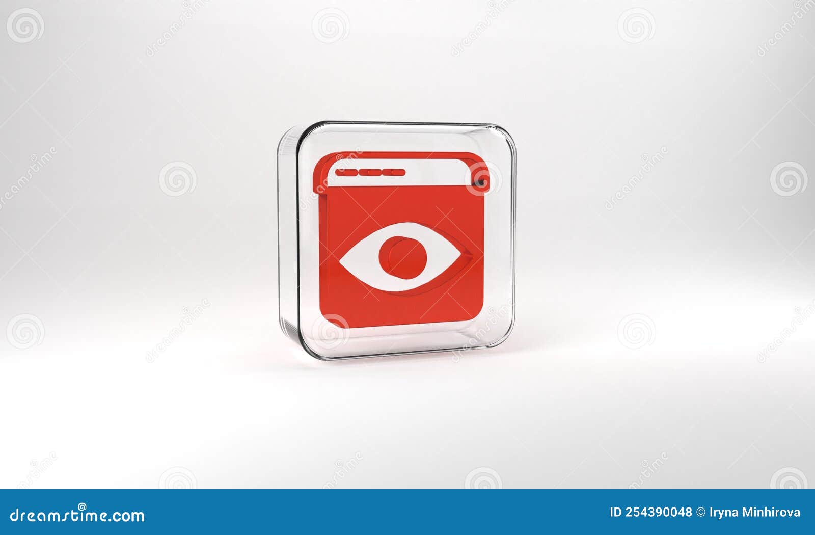 Red Personal Information Collection Icon Isolated on Grey Background ...