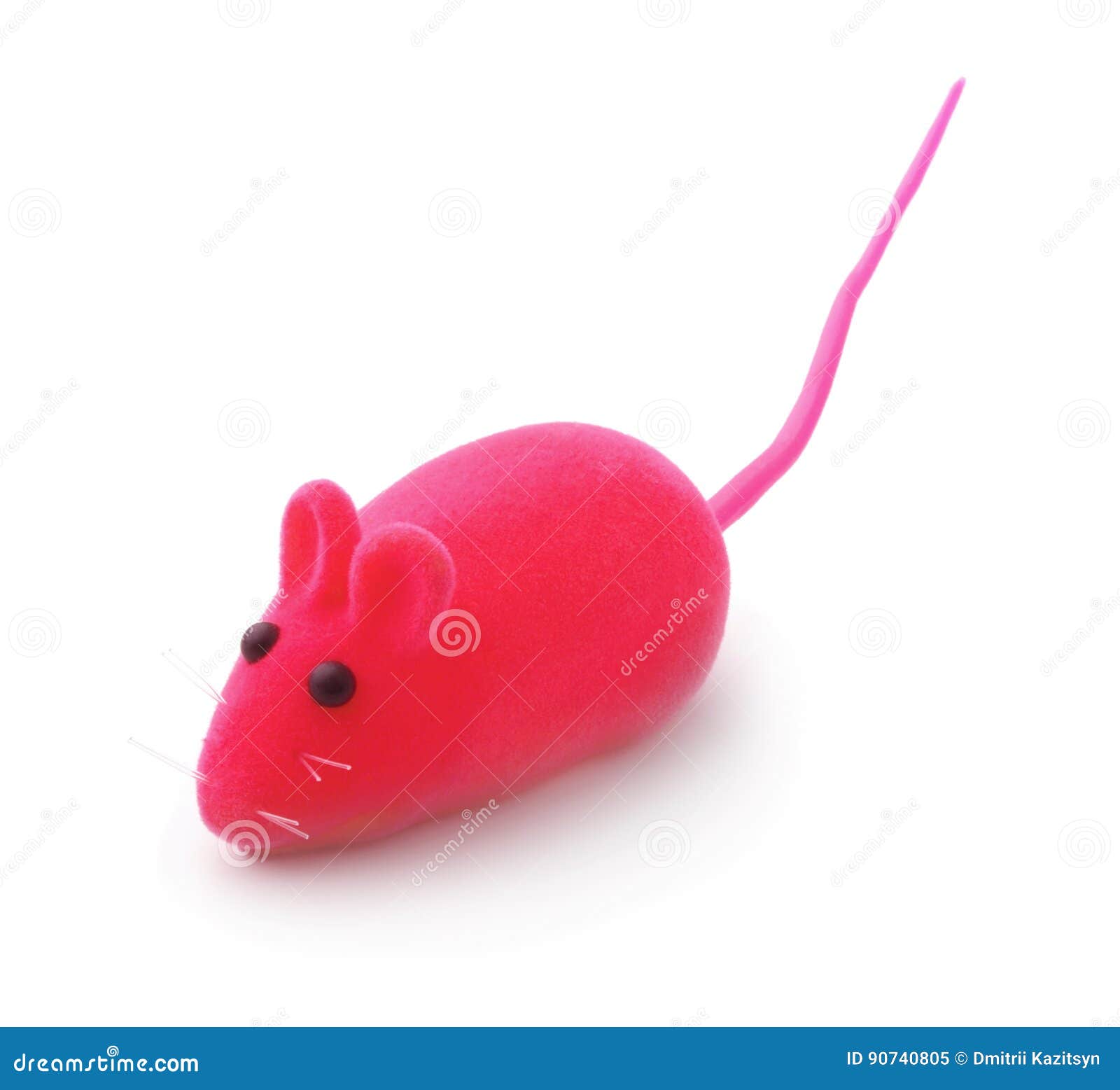 Red pet toy mouse isolated stock image. Image of colors - 90740805