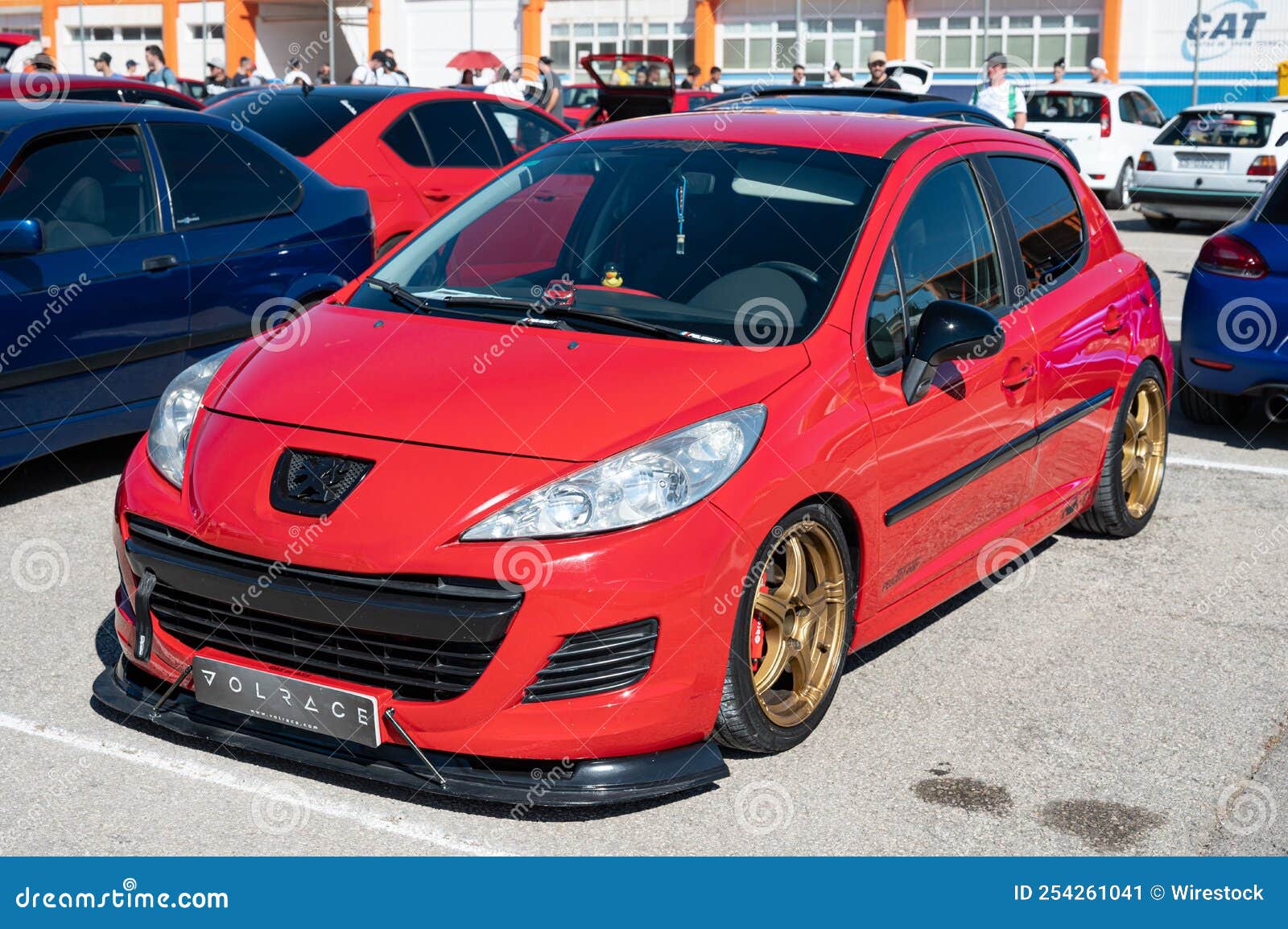 Red Peugeot 207 Parked in Street Editorial Photo - Image of urban ...