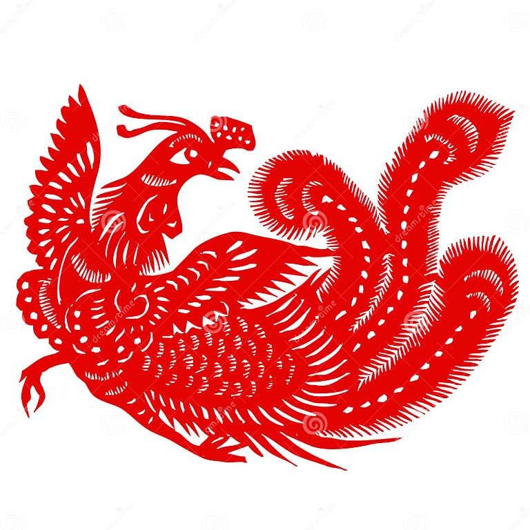 Red phoenix stock vector. Illustration of indigenous, classical - 9303656