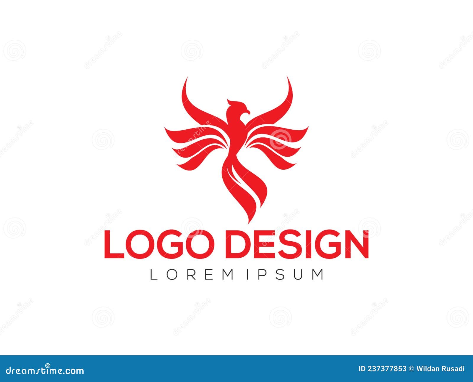 Red phoenix stock vector. Illustration of corporate - 237377853
