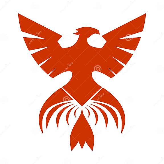 The Red Phoenix stock vector. Illustration of flying - 88011235