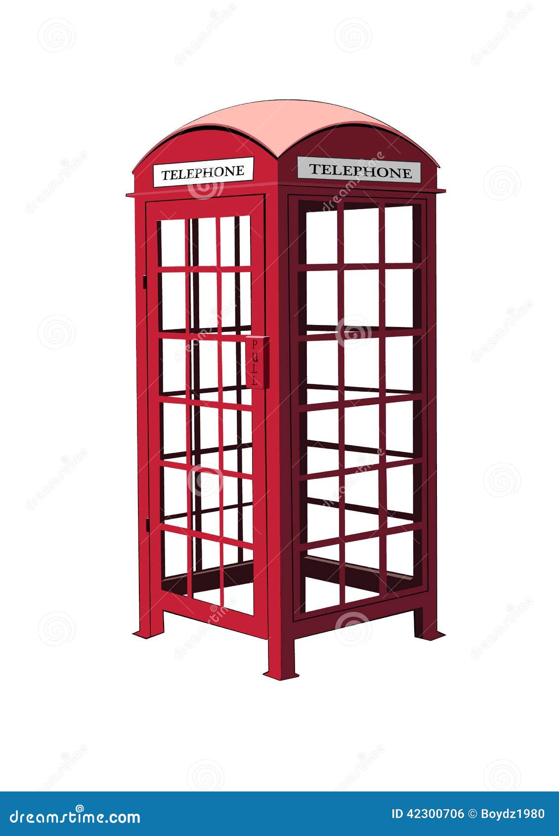 Red phone booth stock vector. Illustration of booth, design - 42300706