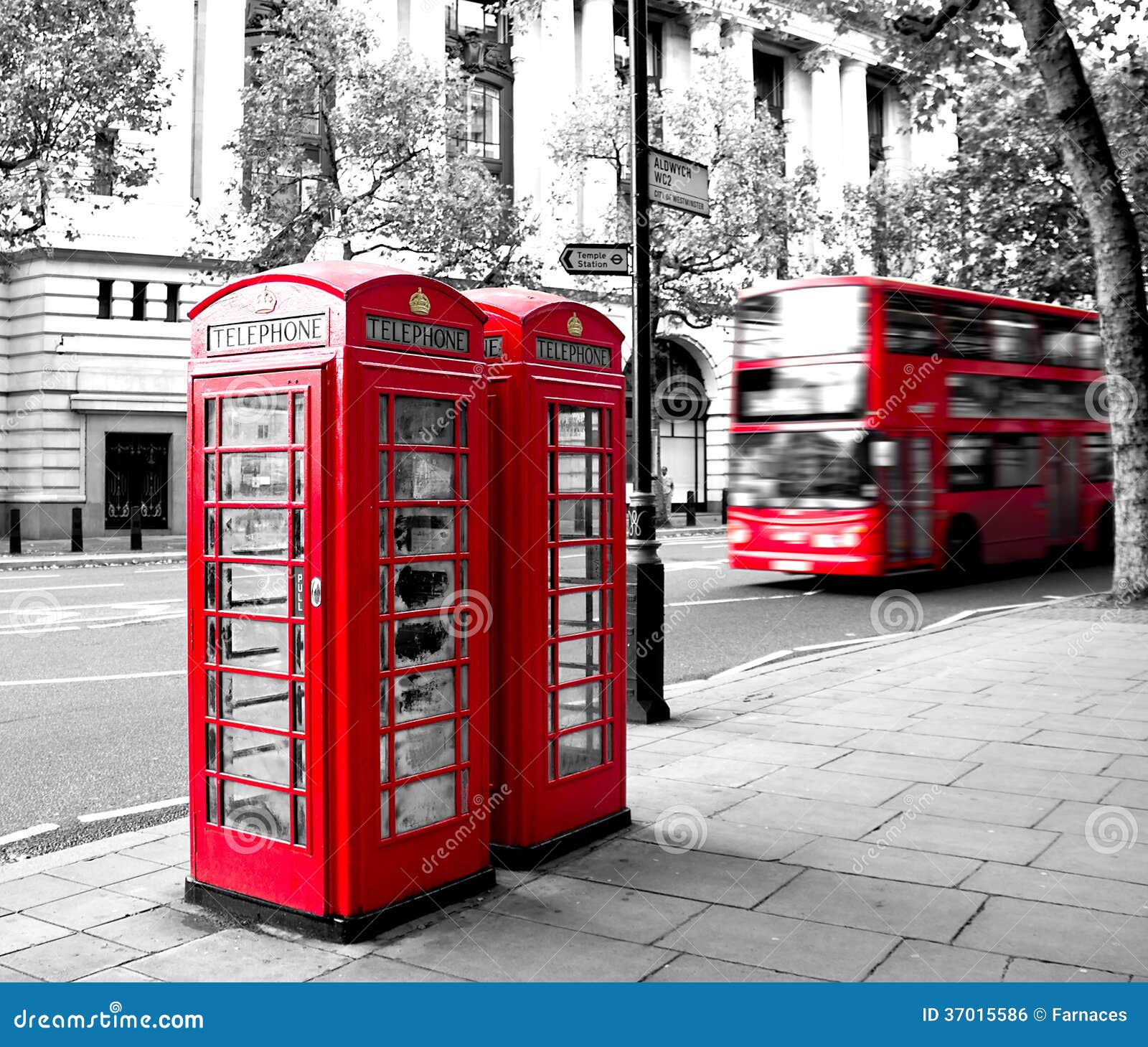 Red Phone Booth and Red Bus Stock Photo - Image of great, london: 37015586