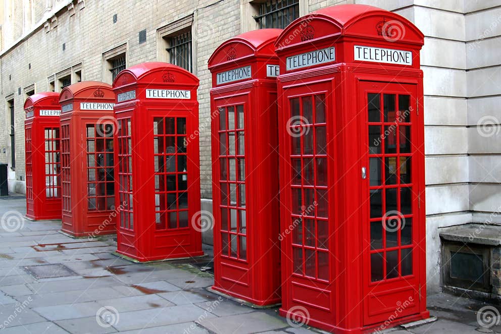 Red phone booths editorial stock image. Image of communicate - 508689