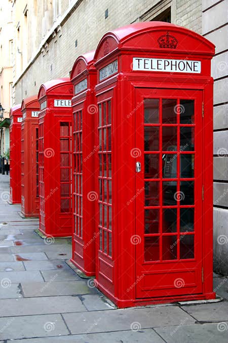 Red phone booths stock photo. Image of outdoor, phonebox - 527926