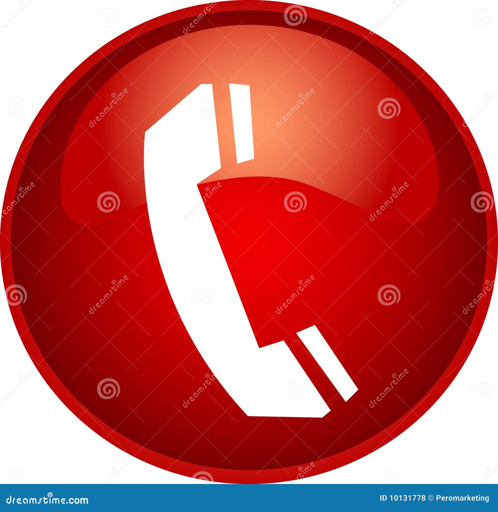 Red phone button stock illustration. Illustration of telephone - 10131778