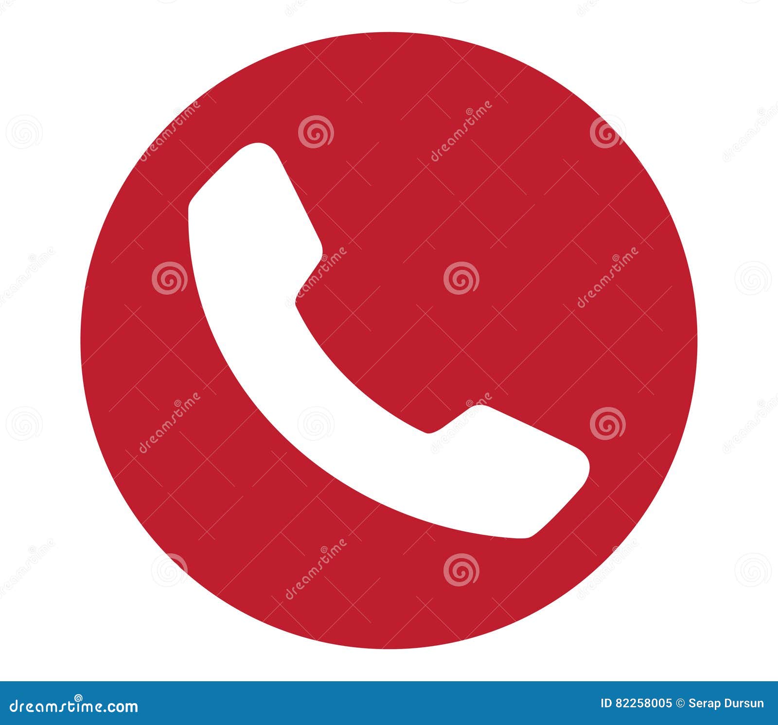 Red Phone Icon stock illustration. Illustration of handset - 82258005