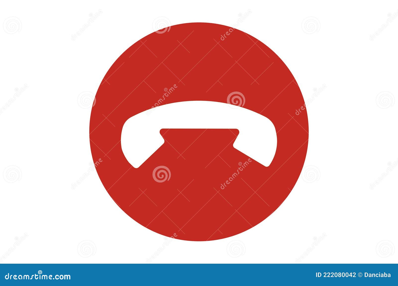 Red Phone Icon, Flat Design. Phone Hang Up Button Stock Illustration ...