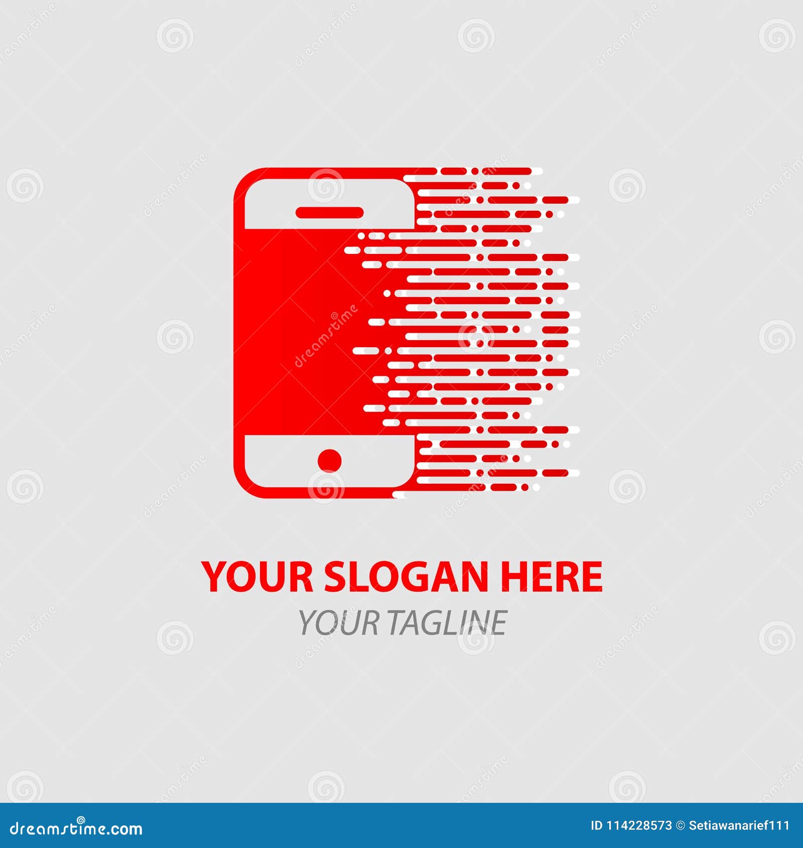 Red Phone Logo stock vector. Illustration of smart, device - 114228573