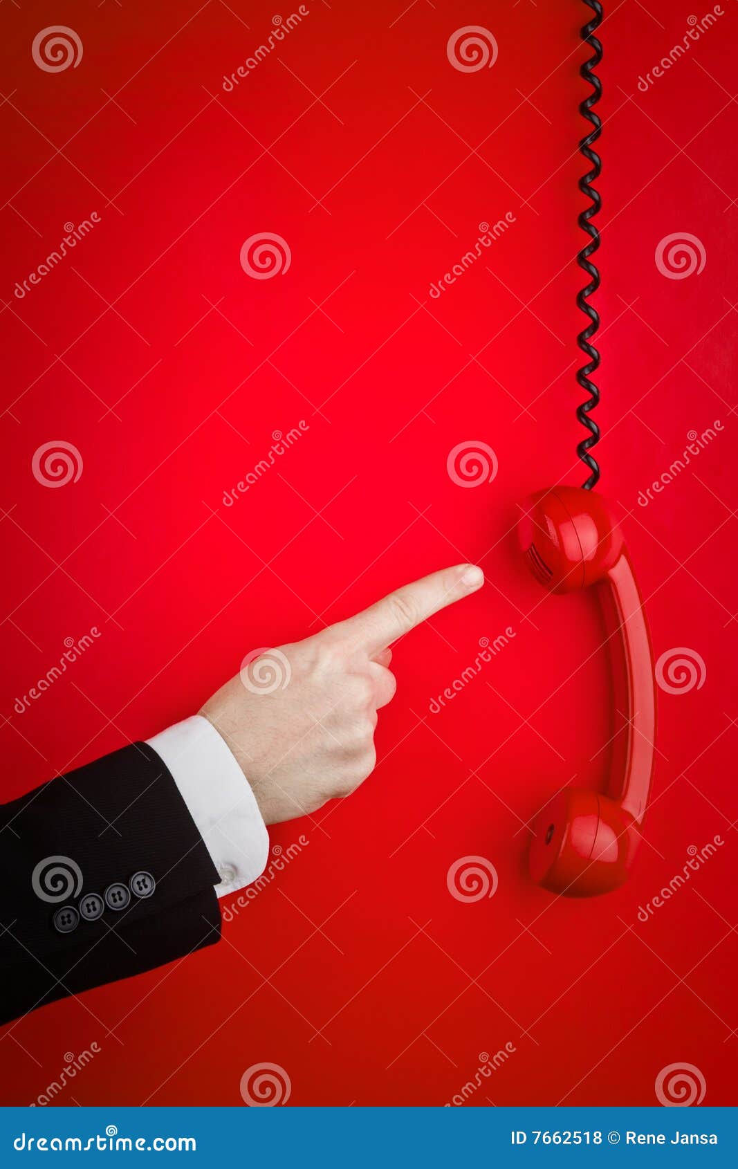 Red phone off the hook stock photo. Image of holding, points - 7662518