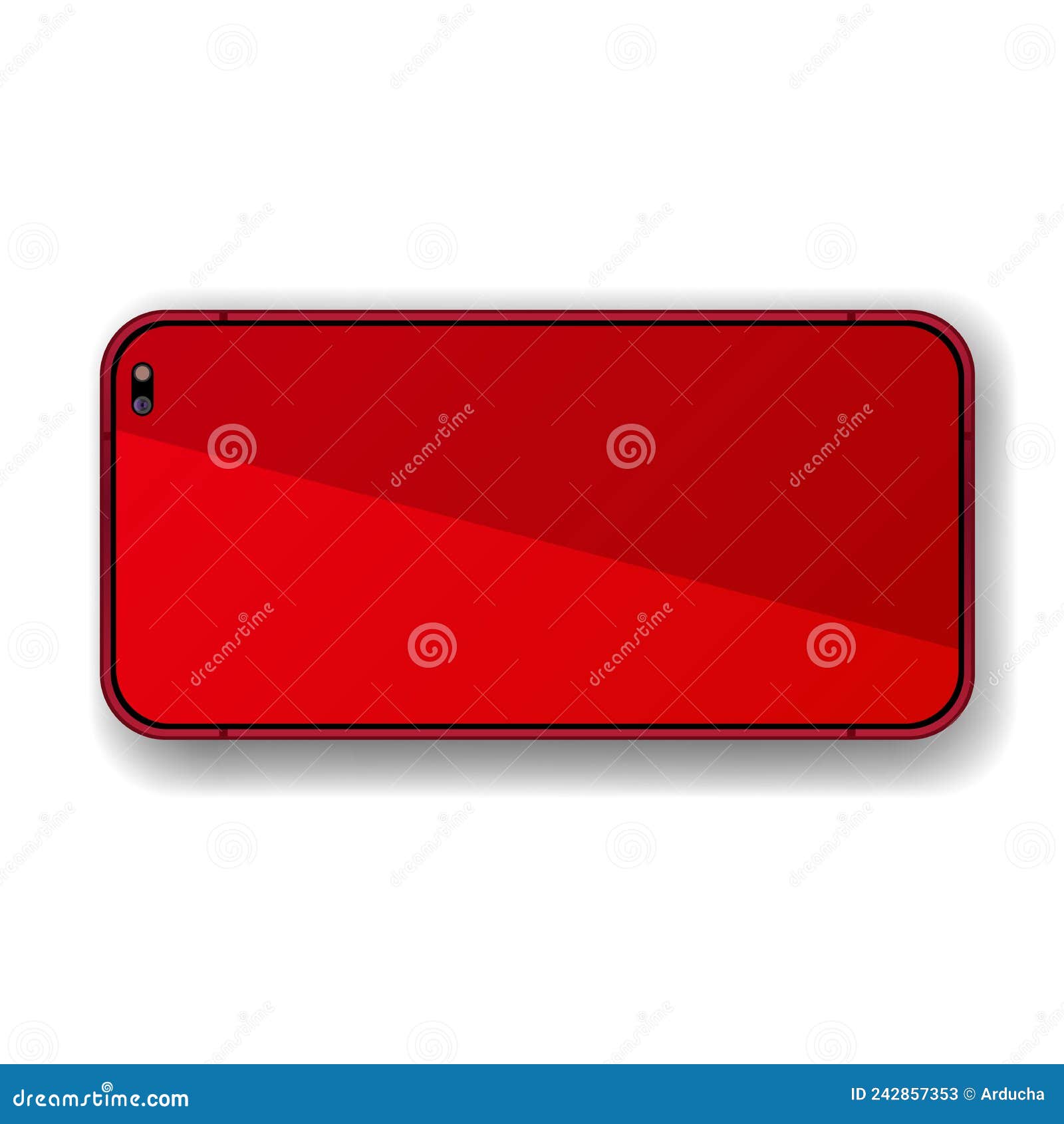 Red Phone Redesign Realistic Stock Vector - Illustration of object ...