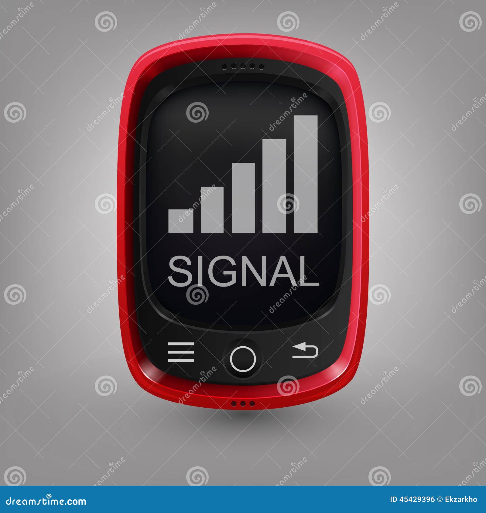 Red phone. Signal stock vector. Illustration of cell - 45429396