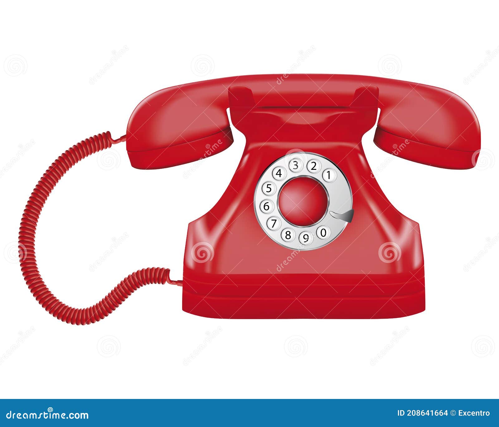 Red phone stock vector. Illustration of global, colors - 208641664