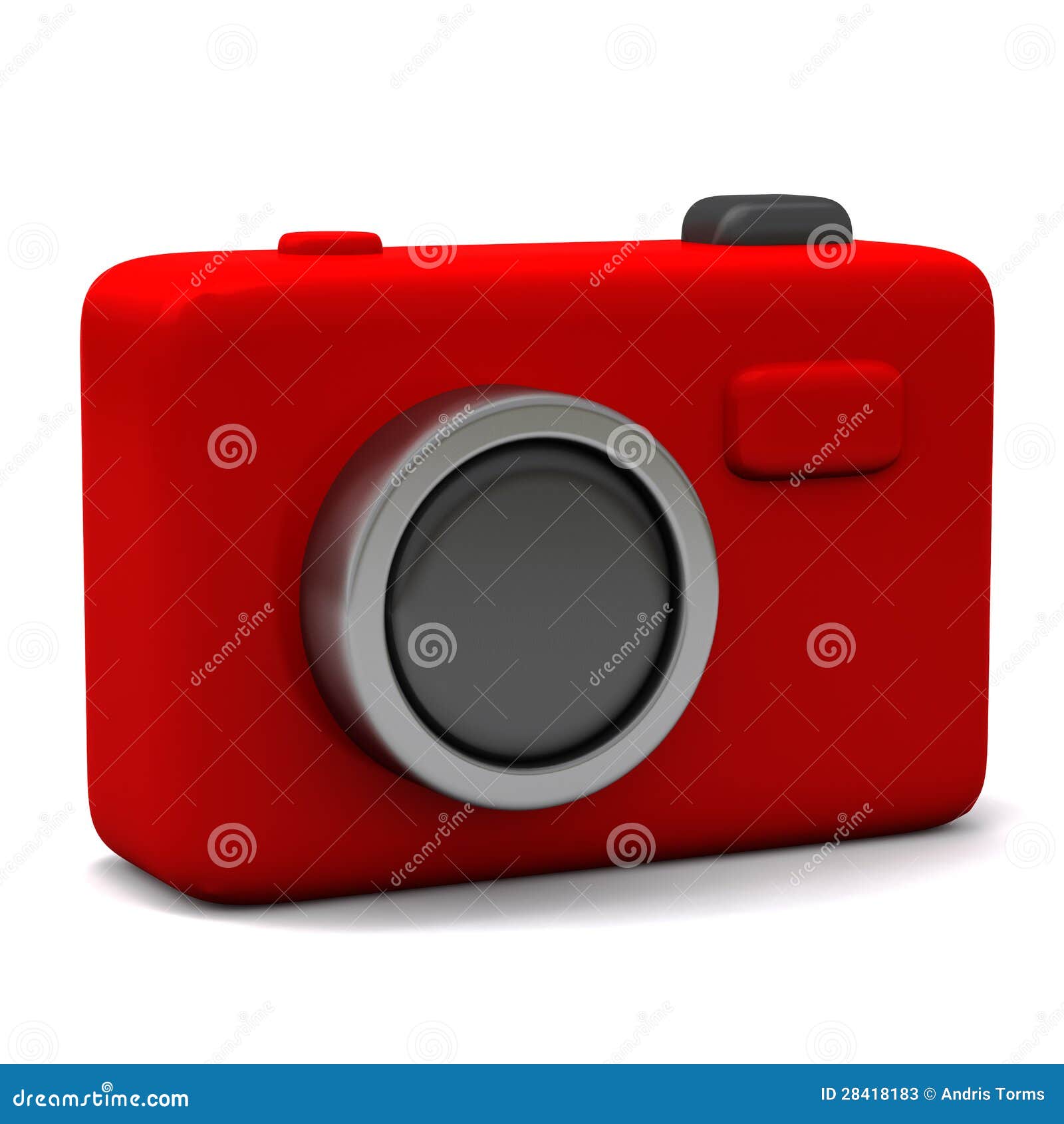 Red Photo Camera Icon, 3d Image Stock Illustration - Illustration of ...