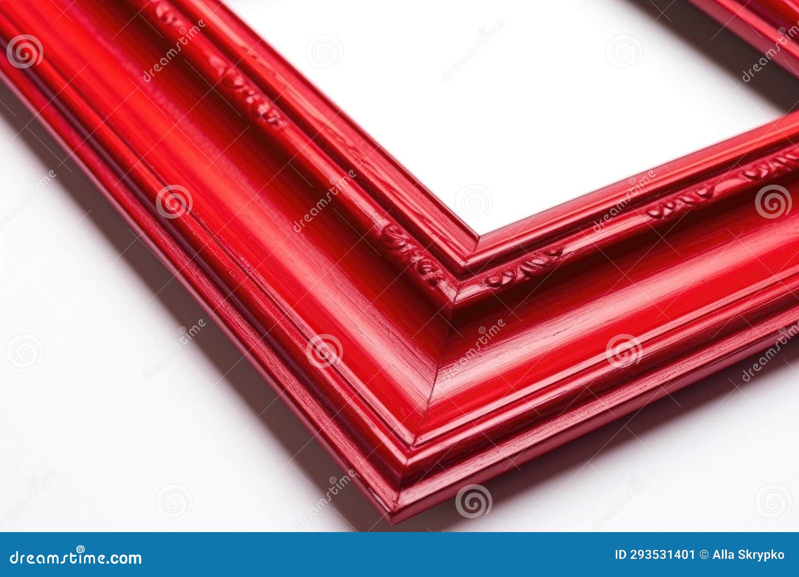 Red Photo Frame Close Up View Stock Illustration - Illustration of ...