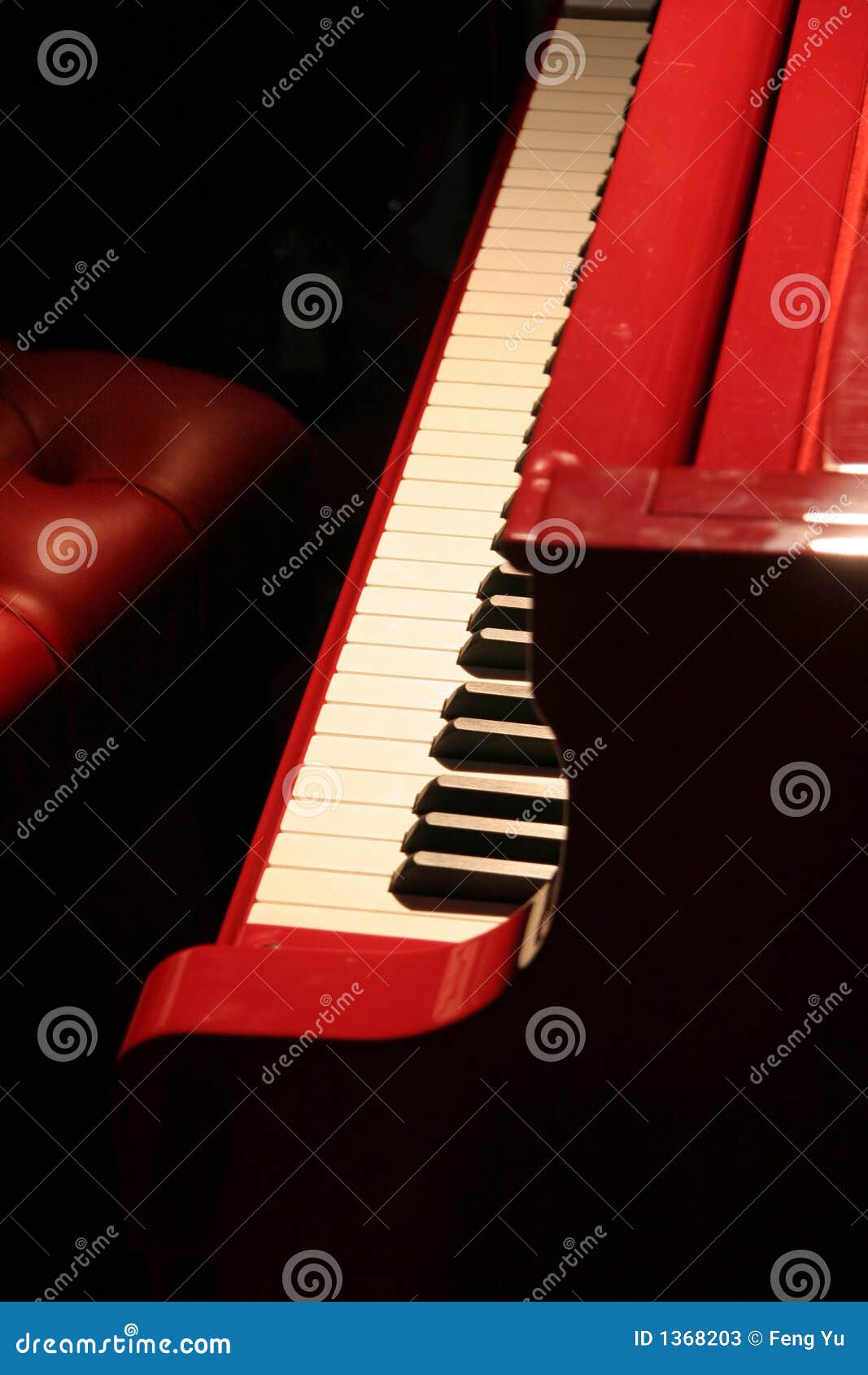Red piano stock image. Image of concert, keyboard, composer - 1368203